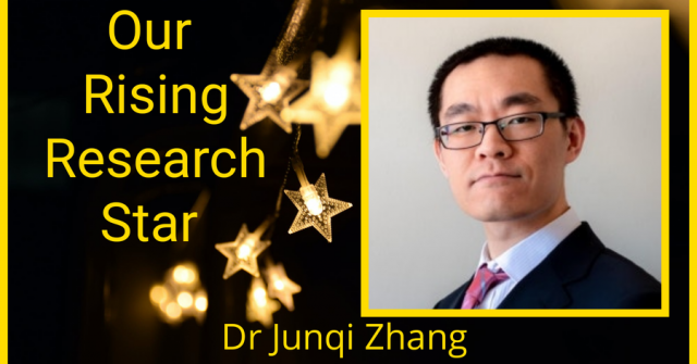 Congratulations to CIES researcher Dr Junqi Zhang